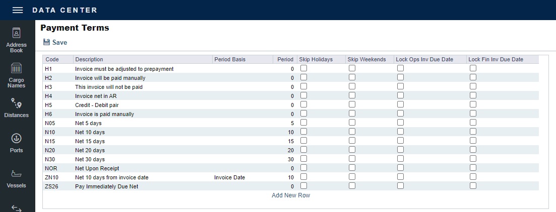 IMOS - Payment Terms